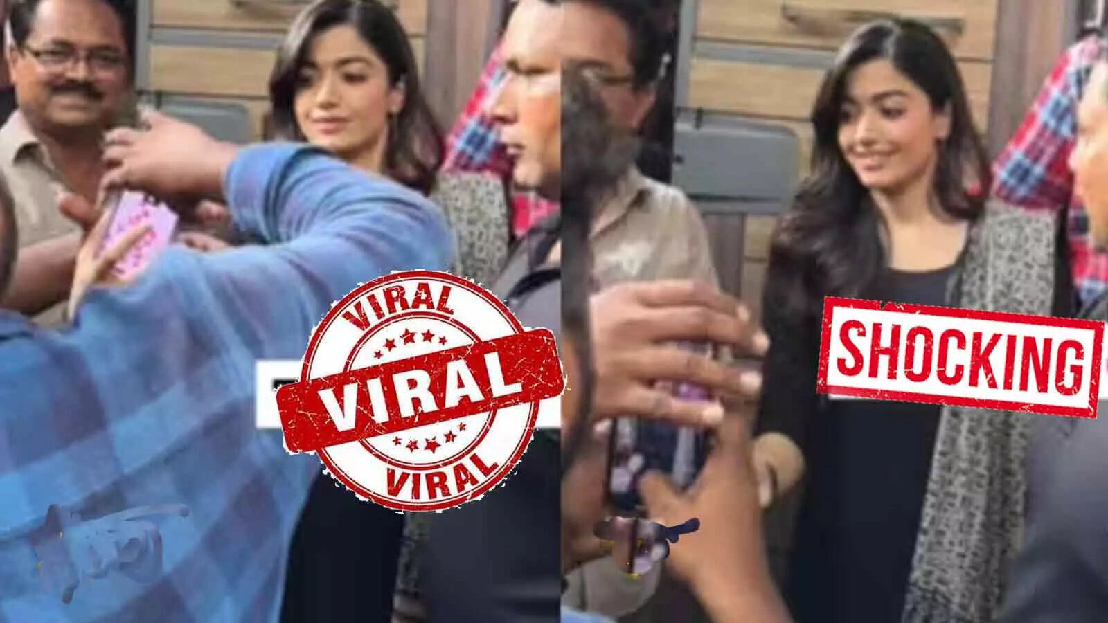 SHOCKING! Fan snatches phone from Rashmika Mandanna's hand, VIDEO goes viral