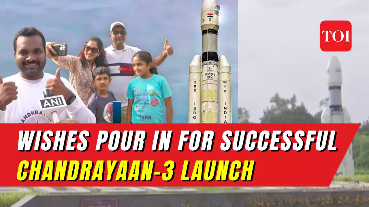 Andhra Pradesh: Excited spectators wish ISRO a successful launch of ...