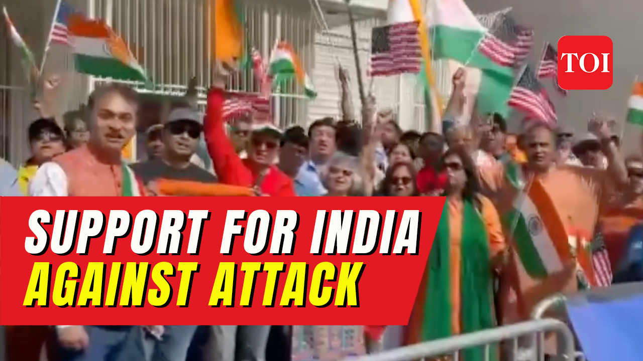 Indian Americans gather in support of India outside San Francisco ...