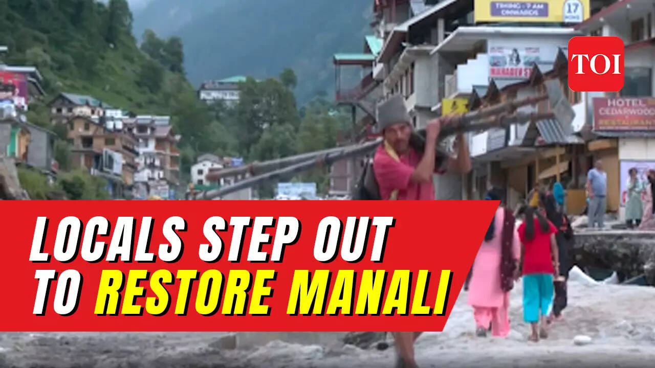 HP flood: Locals start restoration work on their own in Manali, get ...