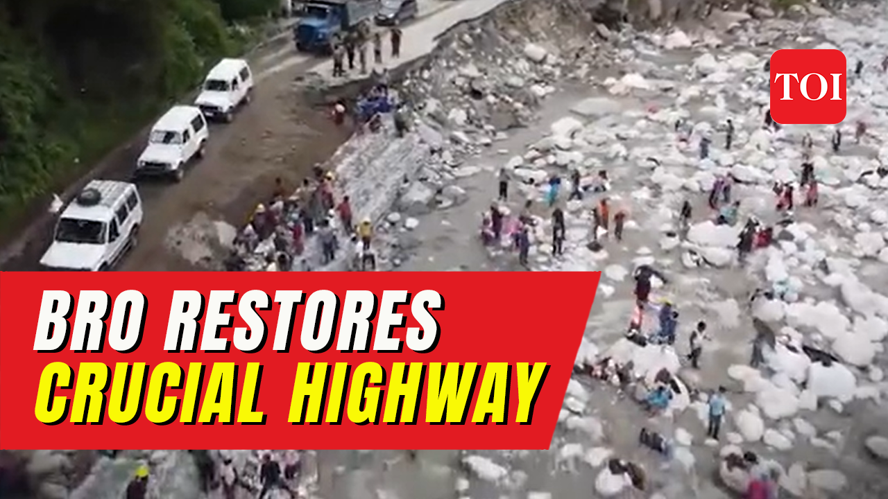 Manali-Leh National Highway restored by BRO, 80 hours after devastation