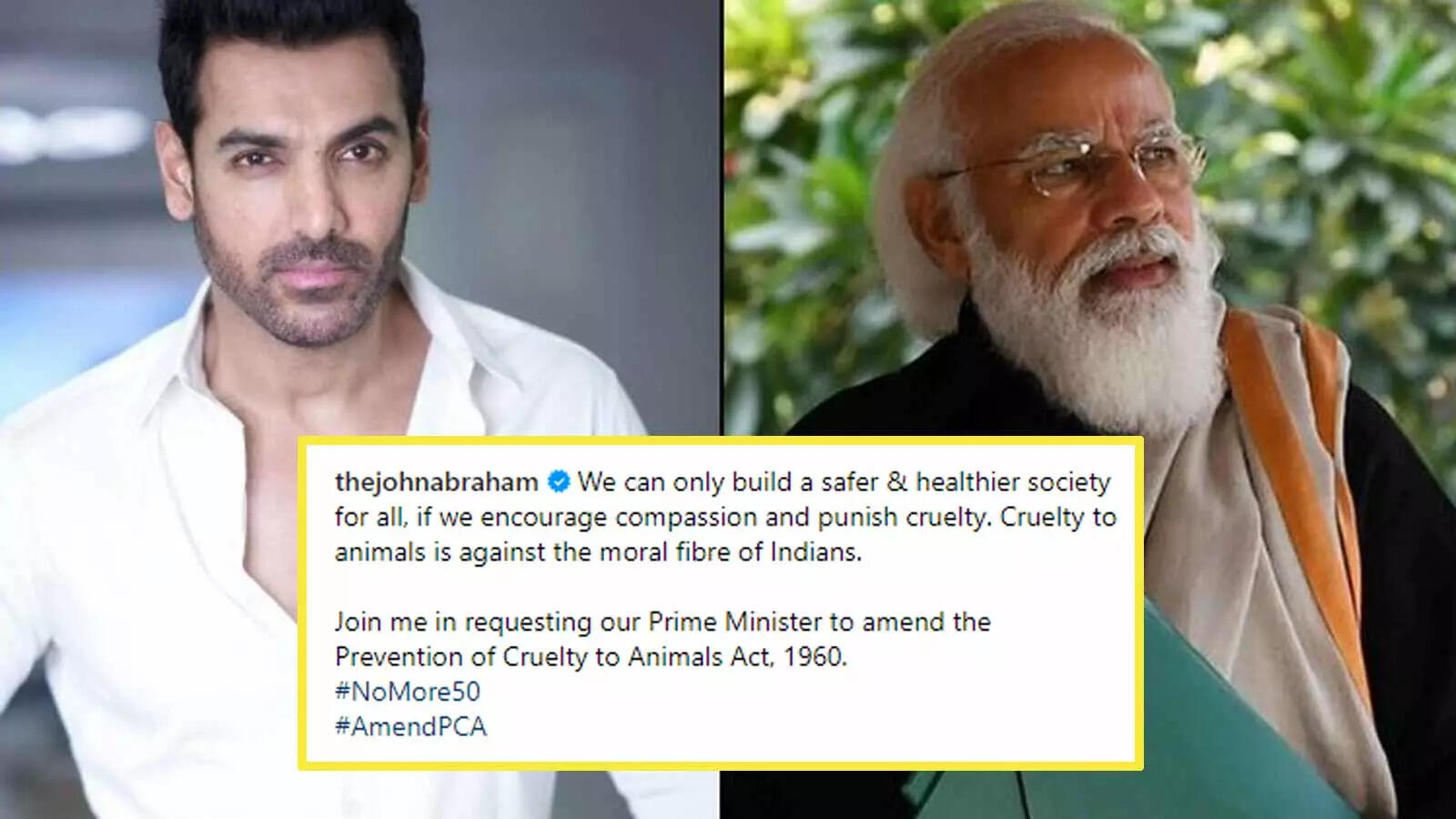 'We can only build a safer & healthier society for all...': John Abraham requests PM Narendra ...