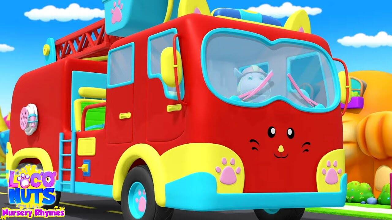 Nursery Rhymes in English: Children Video Song in English 'Wheels on ...