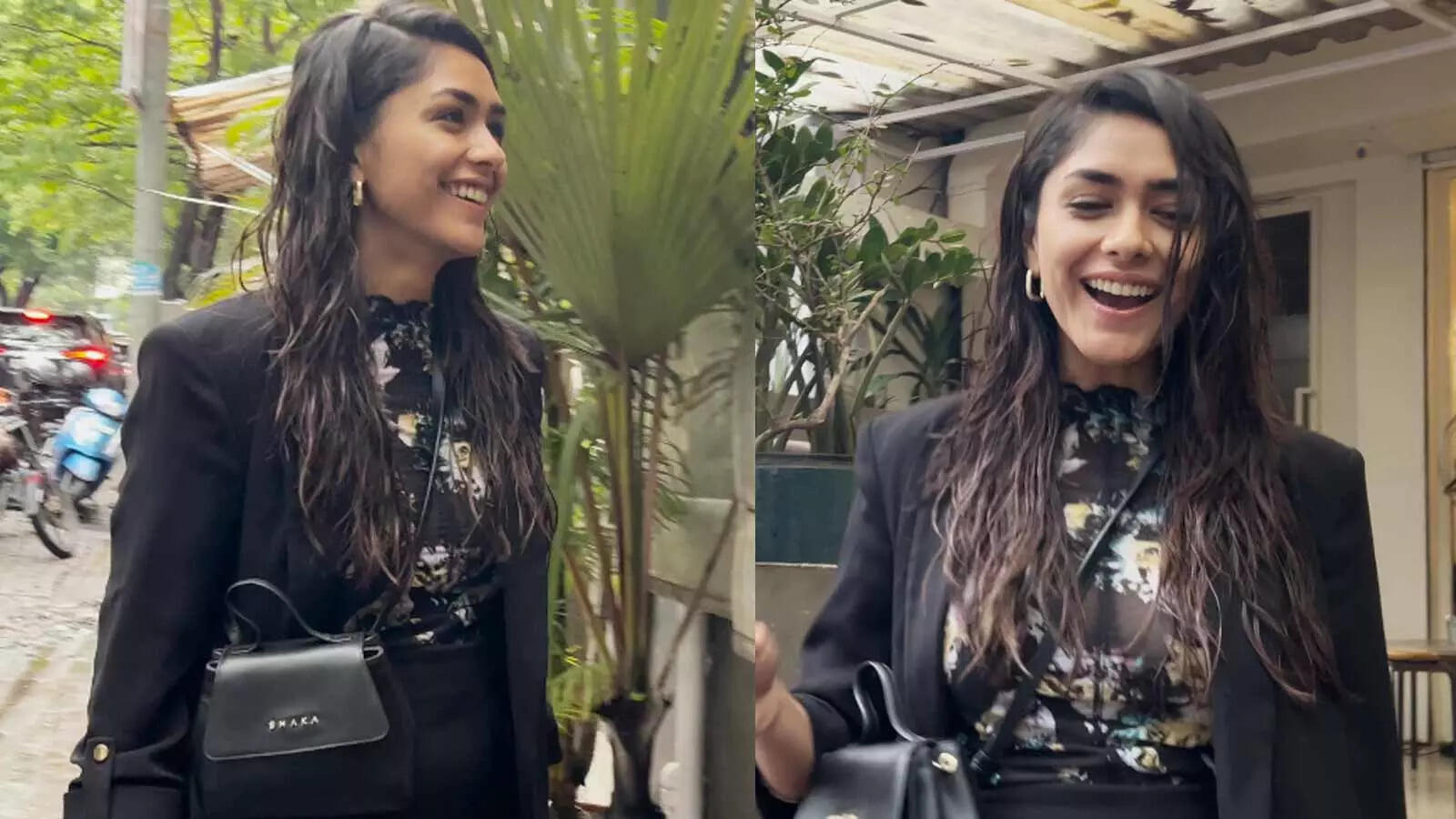 Oops! By mistake Mrunal Thakur enters the wrong restaurant, paparazzi ...