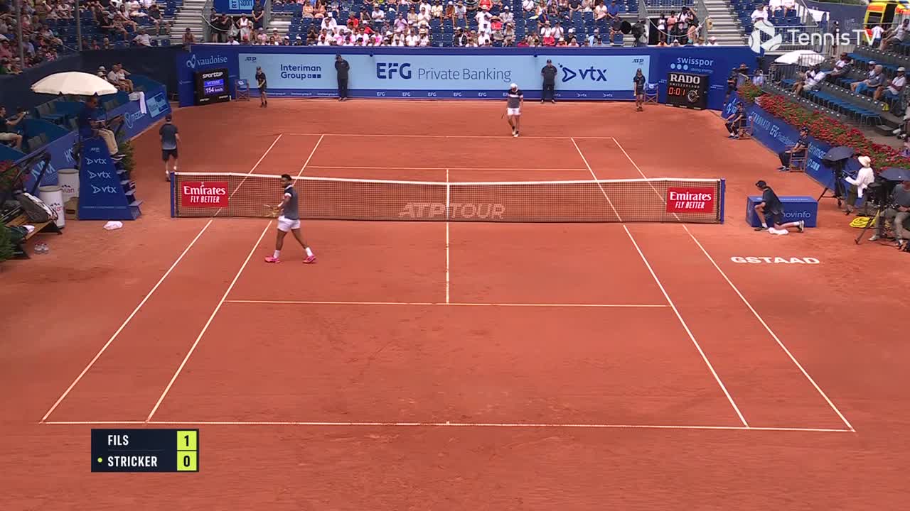 Dominic Stricker moves into Gstaad second round