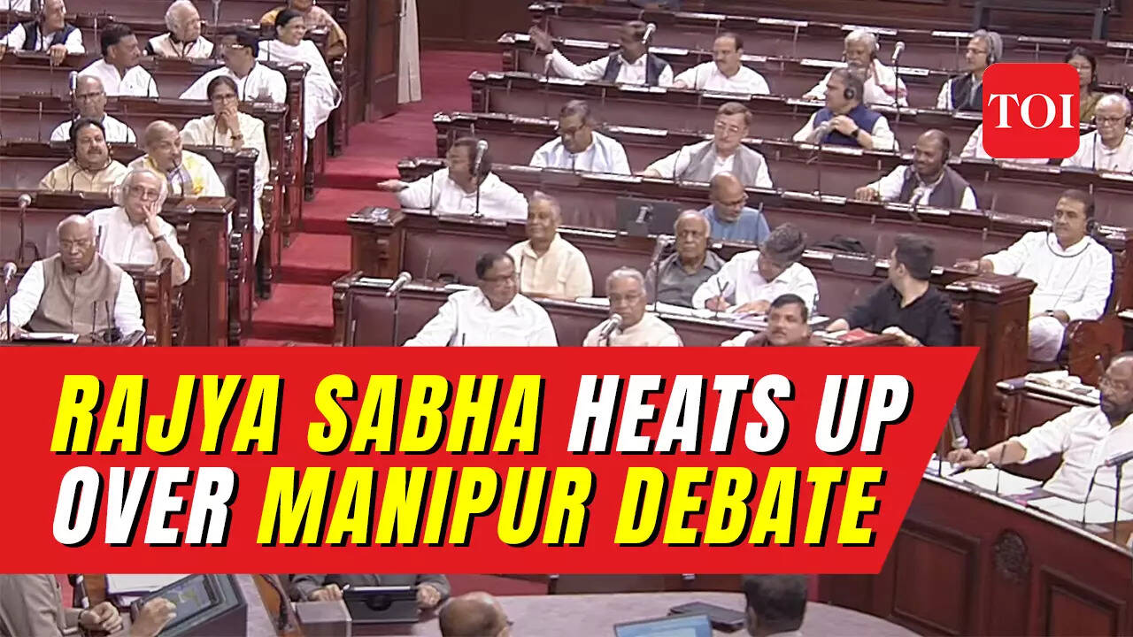 Rajya Sabha chairman Jagdeep Dhankhar, Mallikarjun Kharge exchange heated words over debate on ...