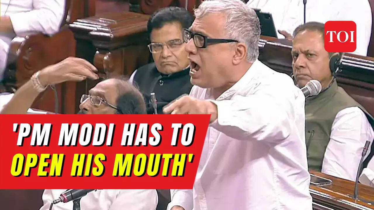 TMC MP Derek O'Brien demands discussion on Manipur in presence of PM Modi in Rajya Sabha