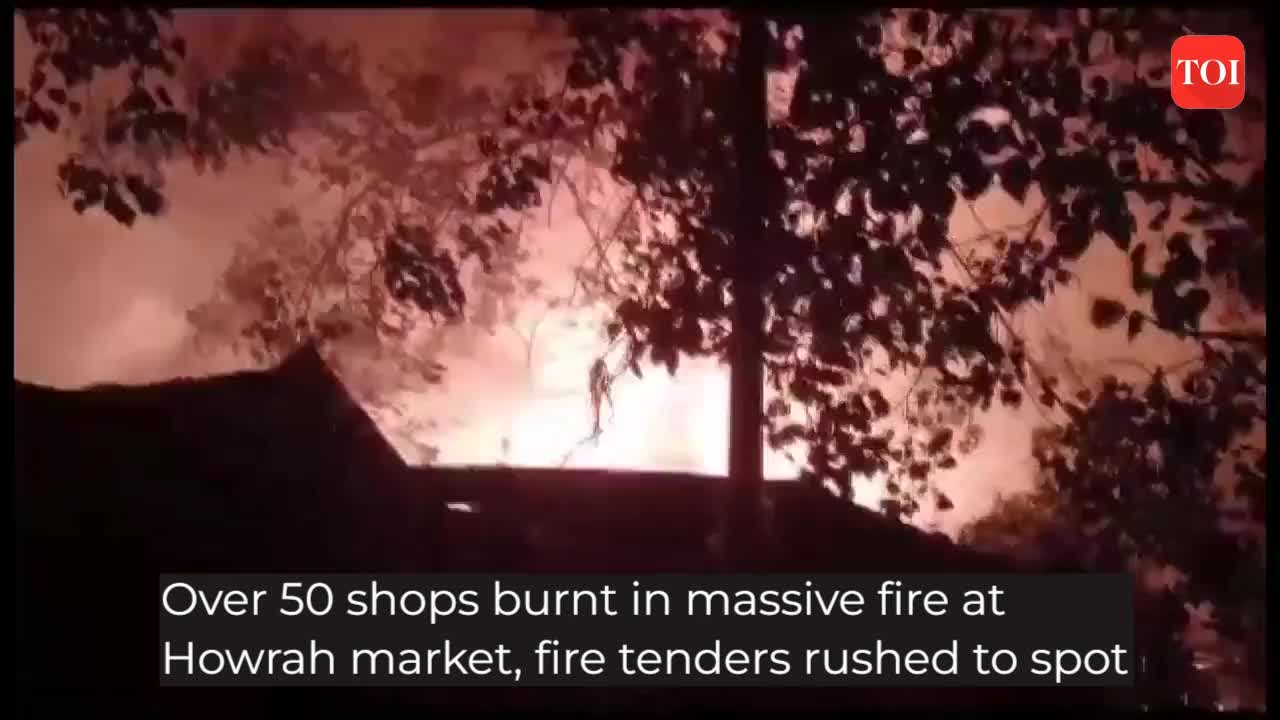 West Bengal: Over 50 shops gutted in massive fire at Howrah market