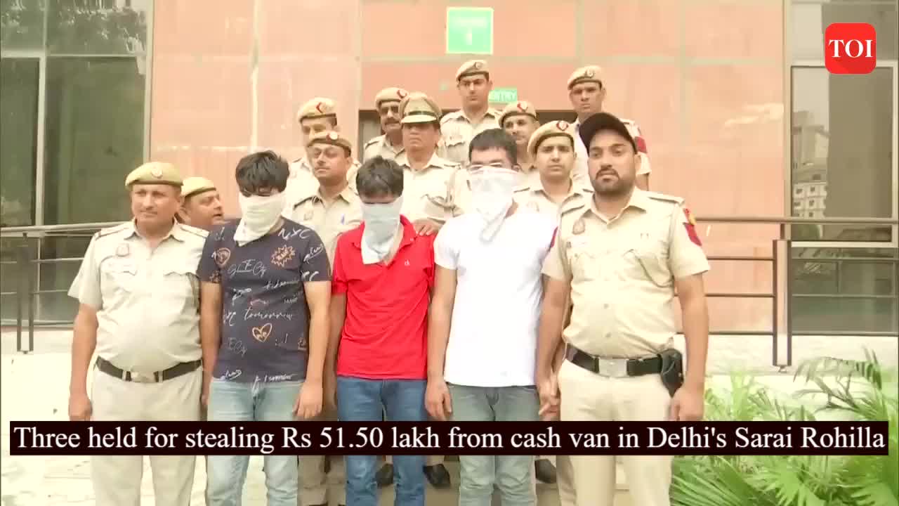 robbery: Three held in Rs 51 lakh cash van robbery in Delhi's Inderlok