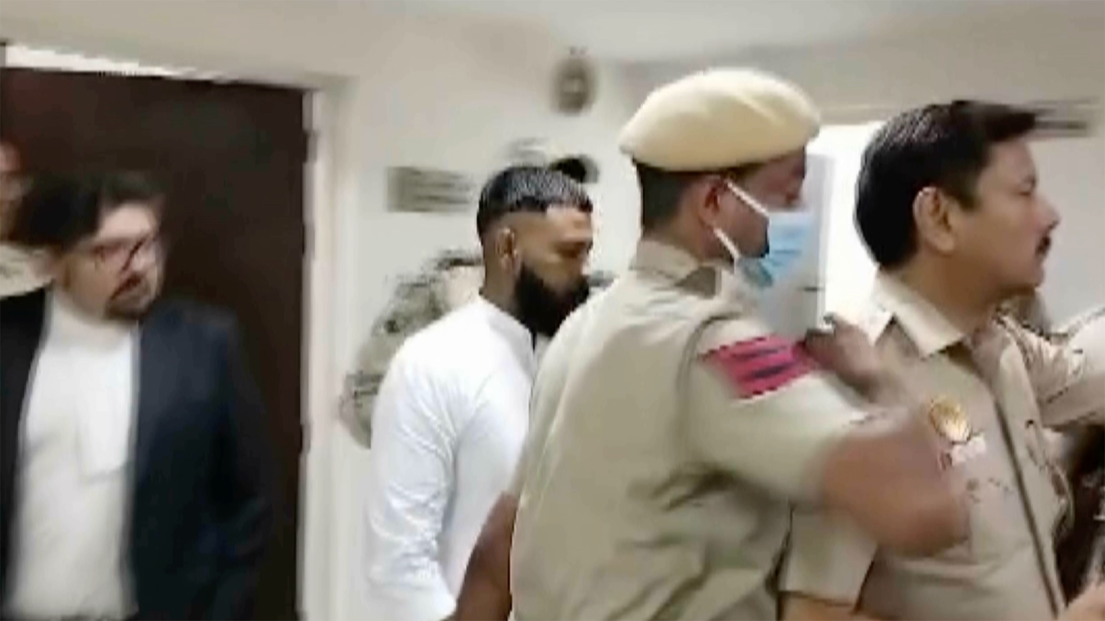 Conman Sukesh Chandrashekhar produced at Rouse Avenue Court in Delhi