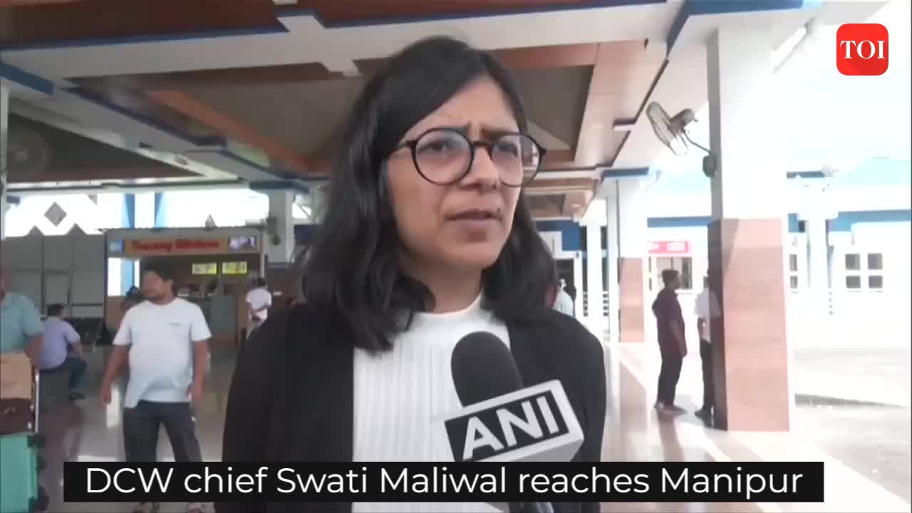 swati maliwal: DCW chief Swati Maliwal reaches Manipur