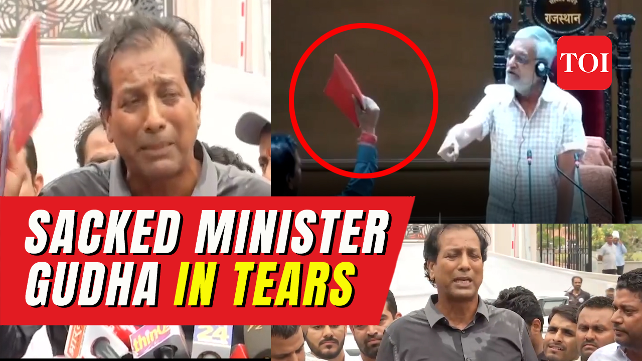 Sacked Rajasthan minister Rajendra Gudha marshalled out of Assembly, cries while talking to ...