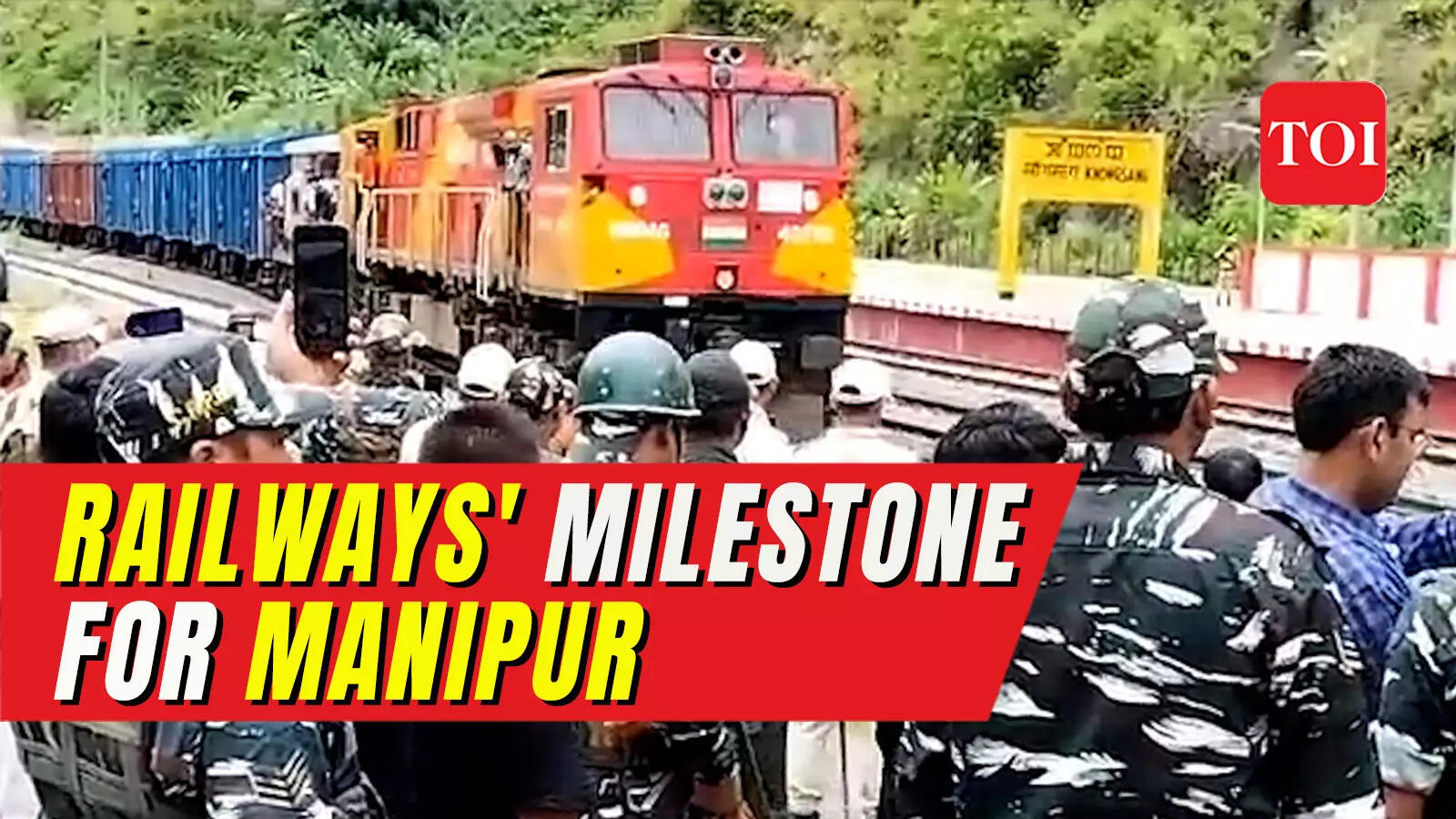 Watch: In Manipur, this is the first train to reach this station