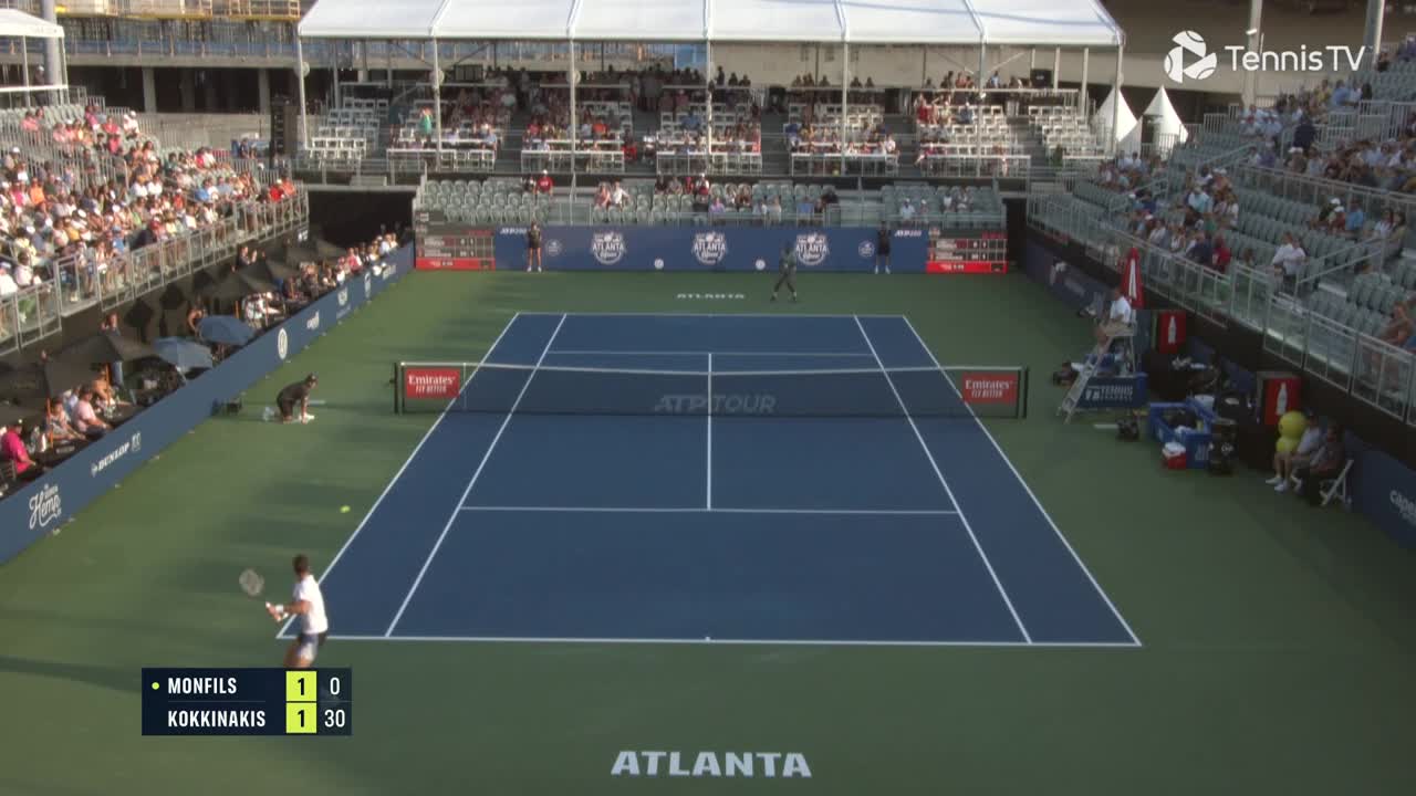 Kokkinakis fights back to beat Monfils in Atlanta