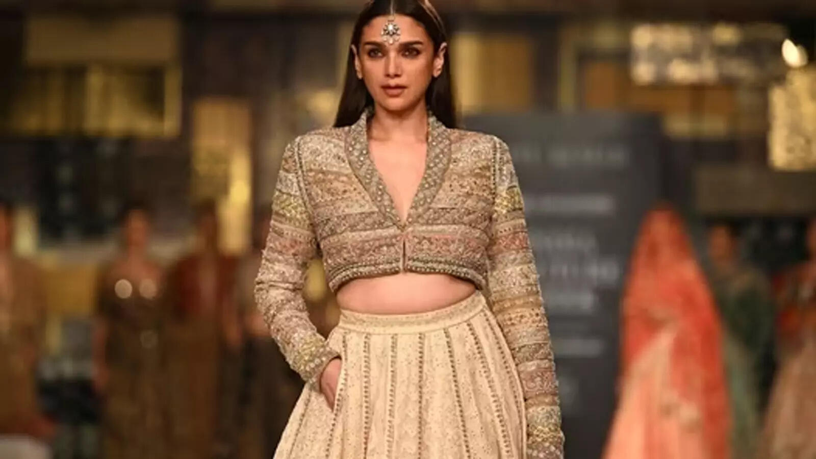 Aditi Rao Hydari brings royal elegance in full-sleeved blouse adorned ...