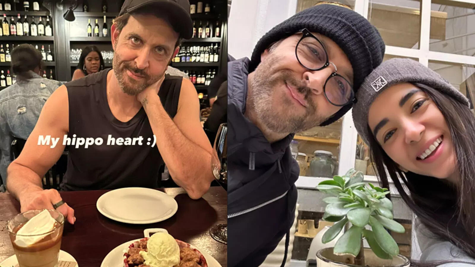 Saba Azad calls boyfriend Hrithik Roshan her 'hippo heart', shares ...