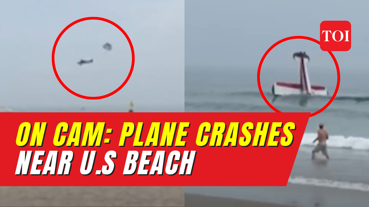 On cam: Plane crashes near US beach as people watch