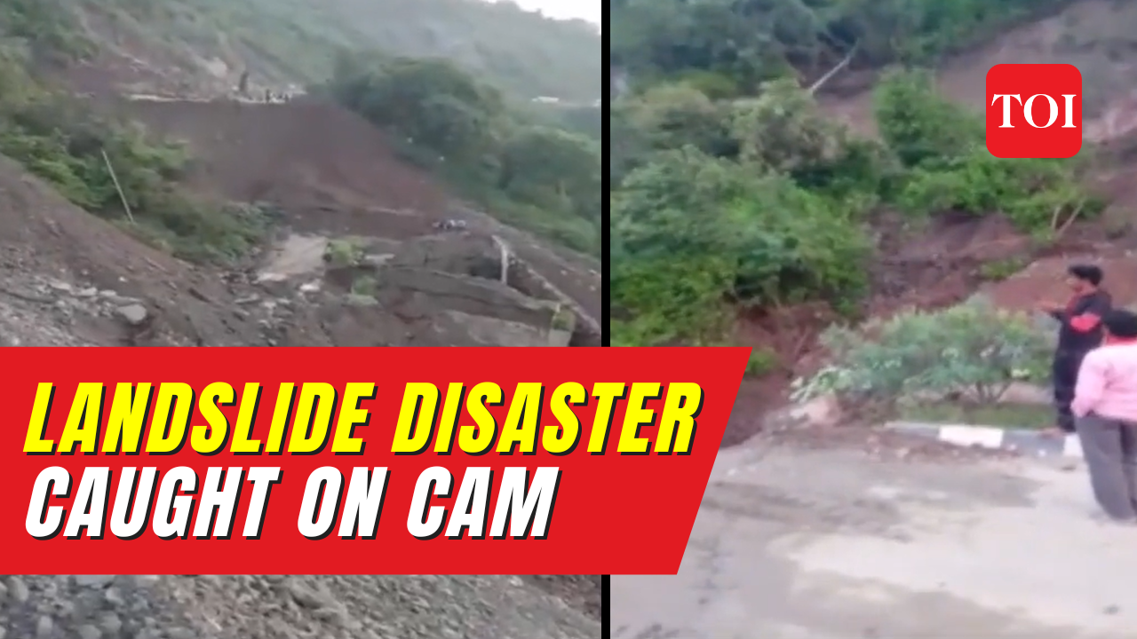 Solan, Himachal Pradesh: 40 meters highway washed away after landslide in Chandigarh-Shimla NH-5 ...