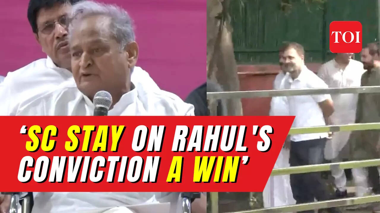 Rajasthan CM Ashok Gehlot optimistic as Supreme Court stays Rahul Gandhi's conviction in ...