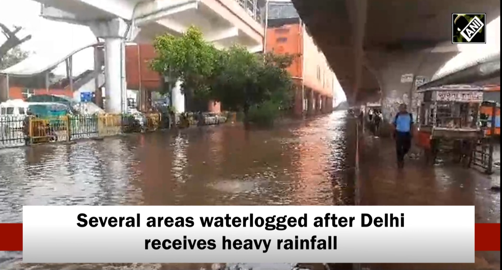 Delhi. Several areas waterlogged after Delhi receives heavy rainfall.