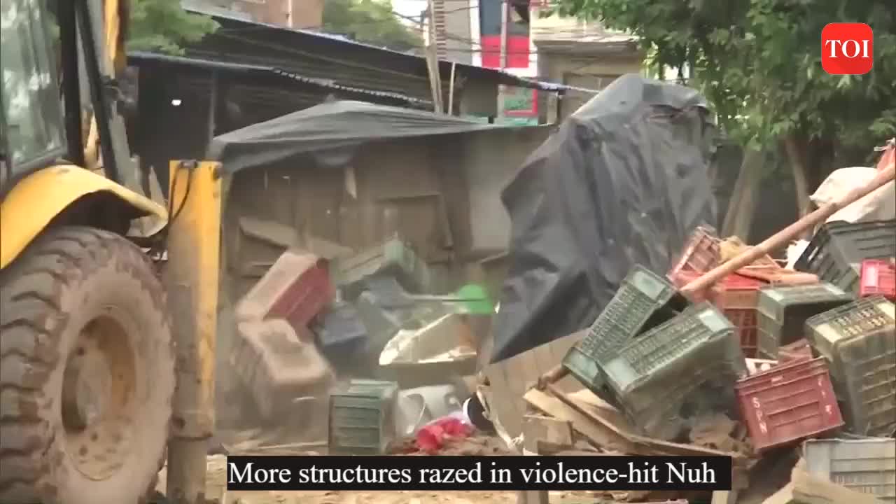 Nuh district: More structures razed in violence-hit Nuh