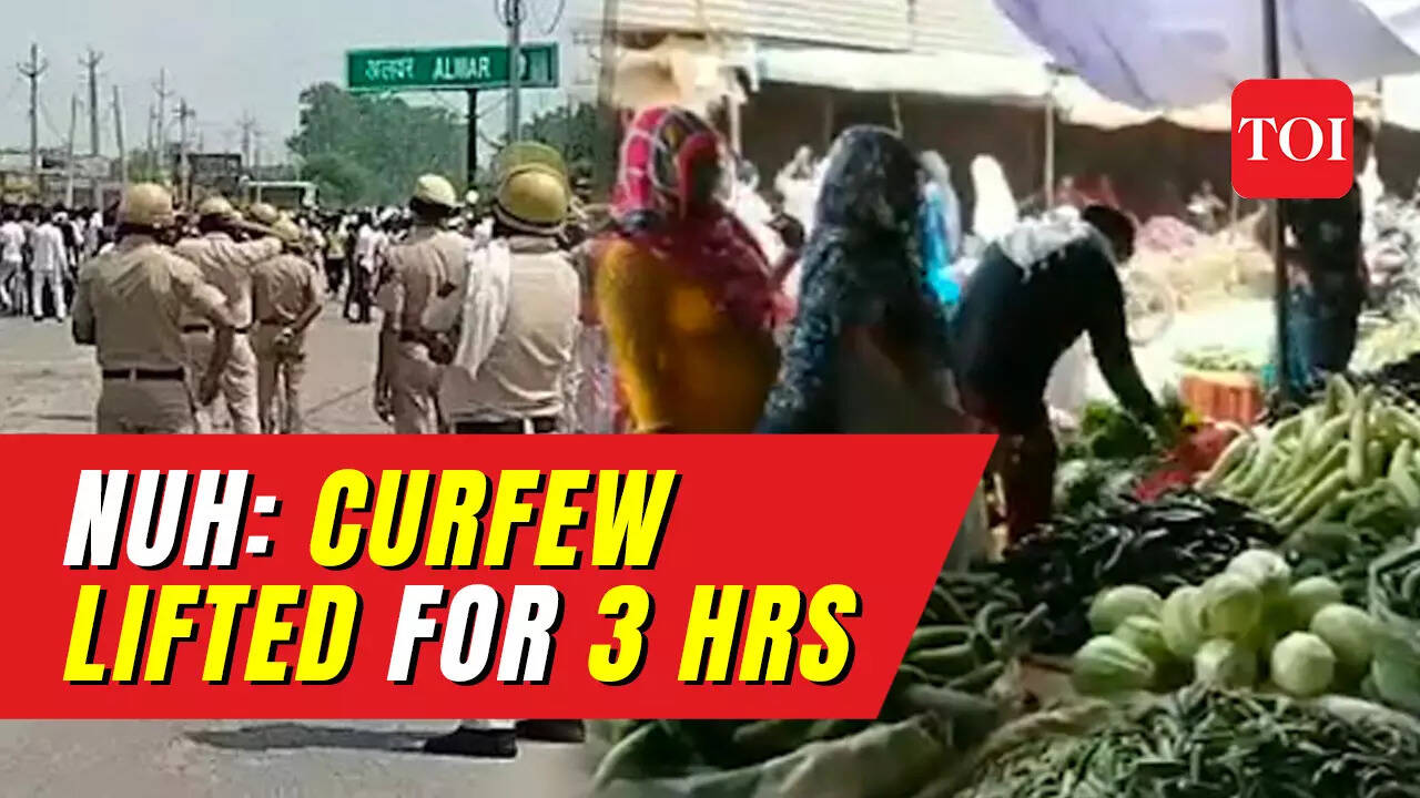Video: Curfew lifted in riot-hit Haryana's Nuh for 3 hours, people rush ...