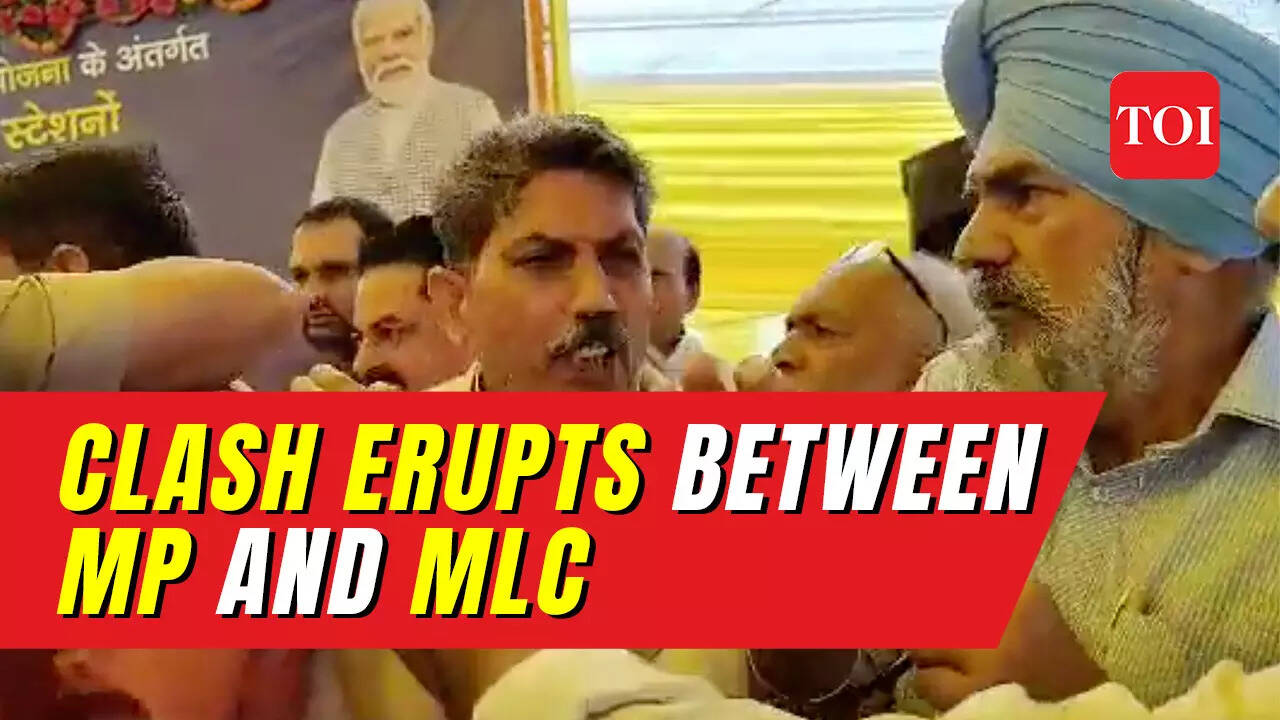 Verbal spat breaks out between BSP MP Danish Ali and BJP MLC Hari Singh Dhillon over chanting of ...