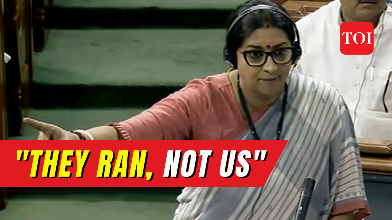 'They ran away, we didn't', Smriti Irani lashes out at Rahul Gandhi in Parliament on Manipur debate
