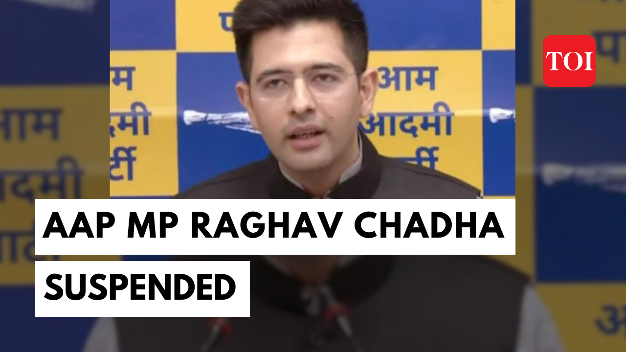 RS Chairman Jagdeep Dhankhar suspends AAP MP Raghav Chadha for 'violating rules'