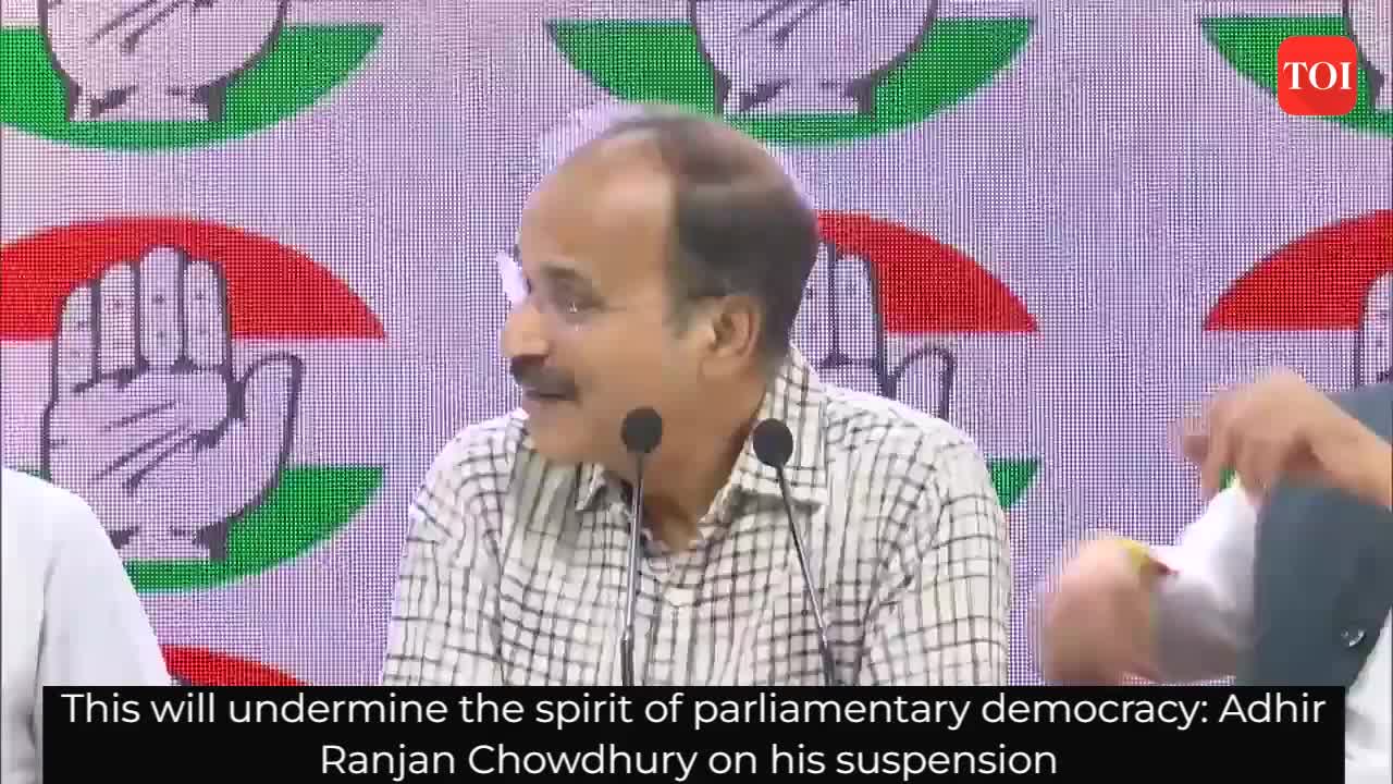opposition voice: Congress leader Adhir Ranjan Chowdhury on his suspension from Lok Sabha