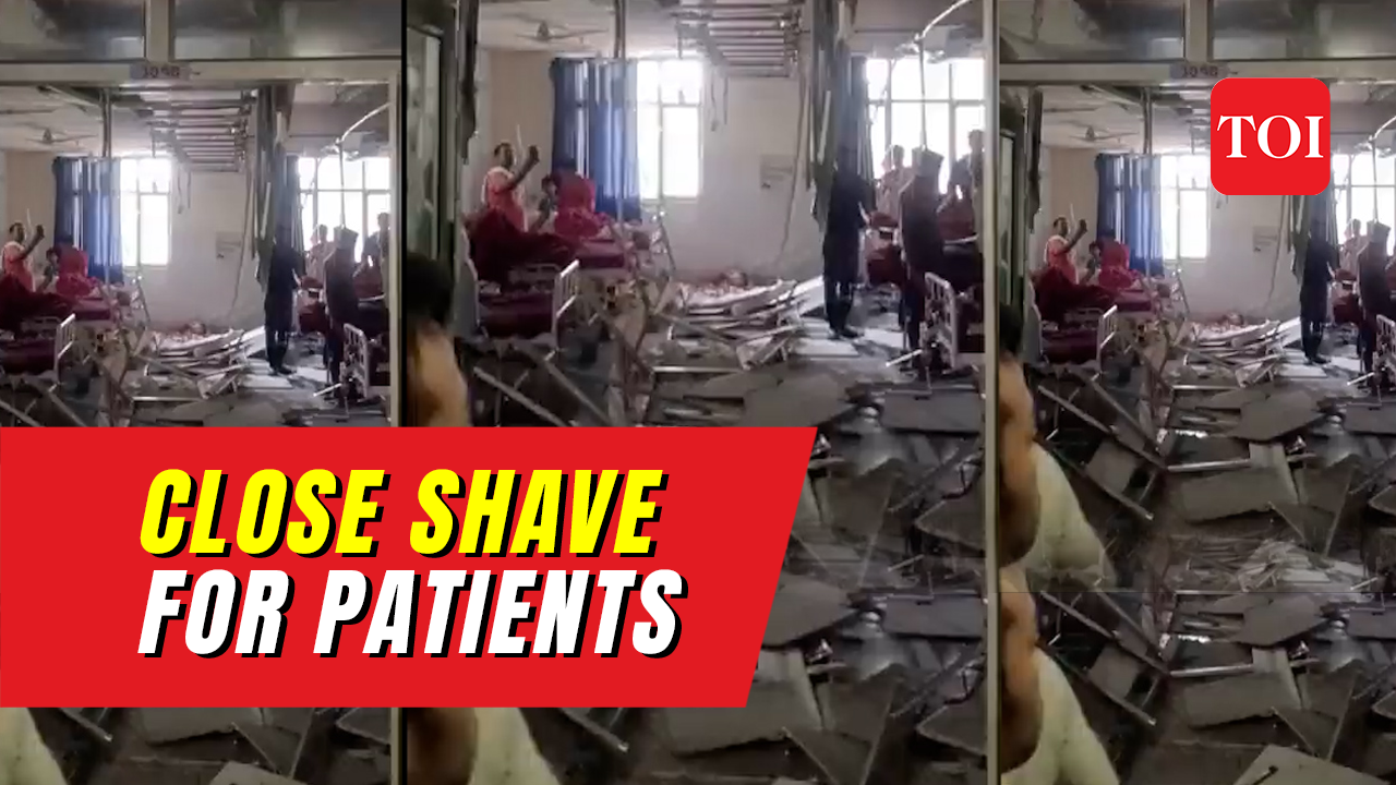 UP: Portion of false ceiling collapses inside BHU trauma centre in Varanasi