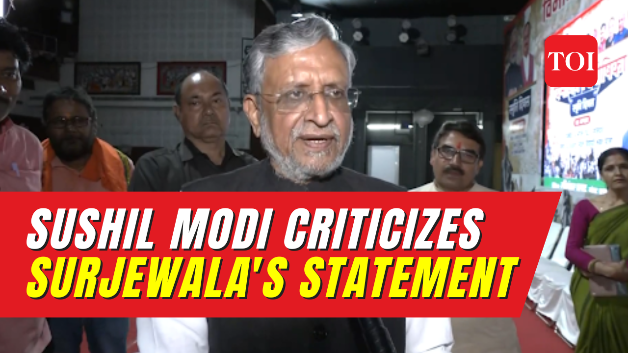 Patna (Bihar): BJP leader Sushil Kumar Modi on Congress leader Randeep ...