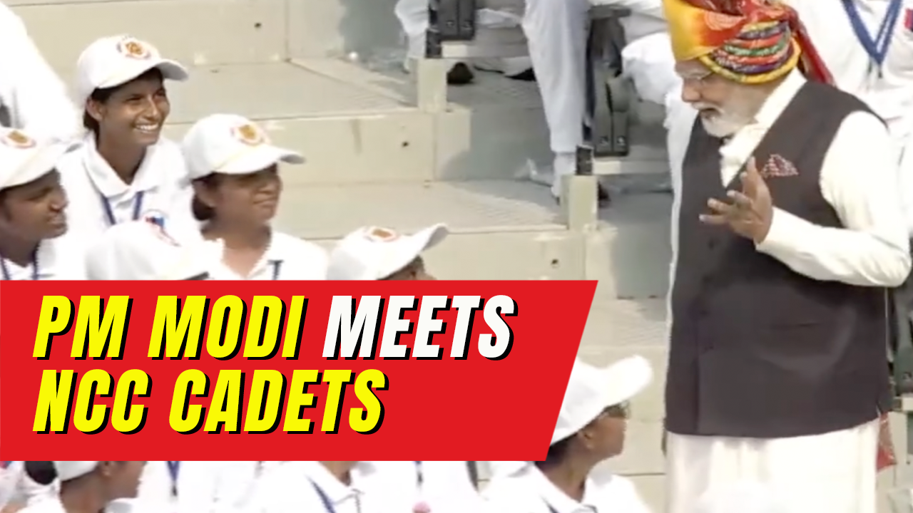 Post-Speech: PM Modi meets NCC cadets at Red Fort amid Independence Day ...