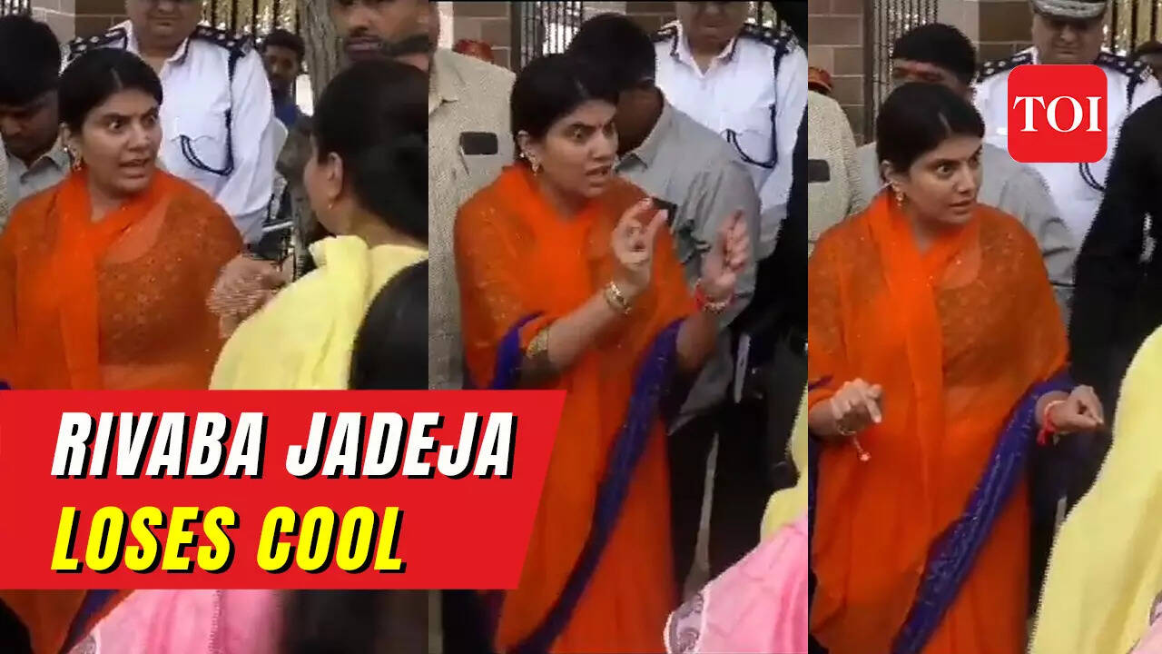 MLA Rivaba Jadeja, wife of cricketer Ravindra Singh Jadeja loses cool ...