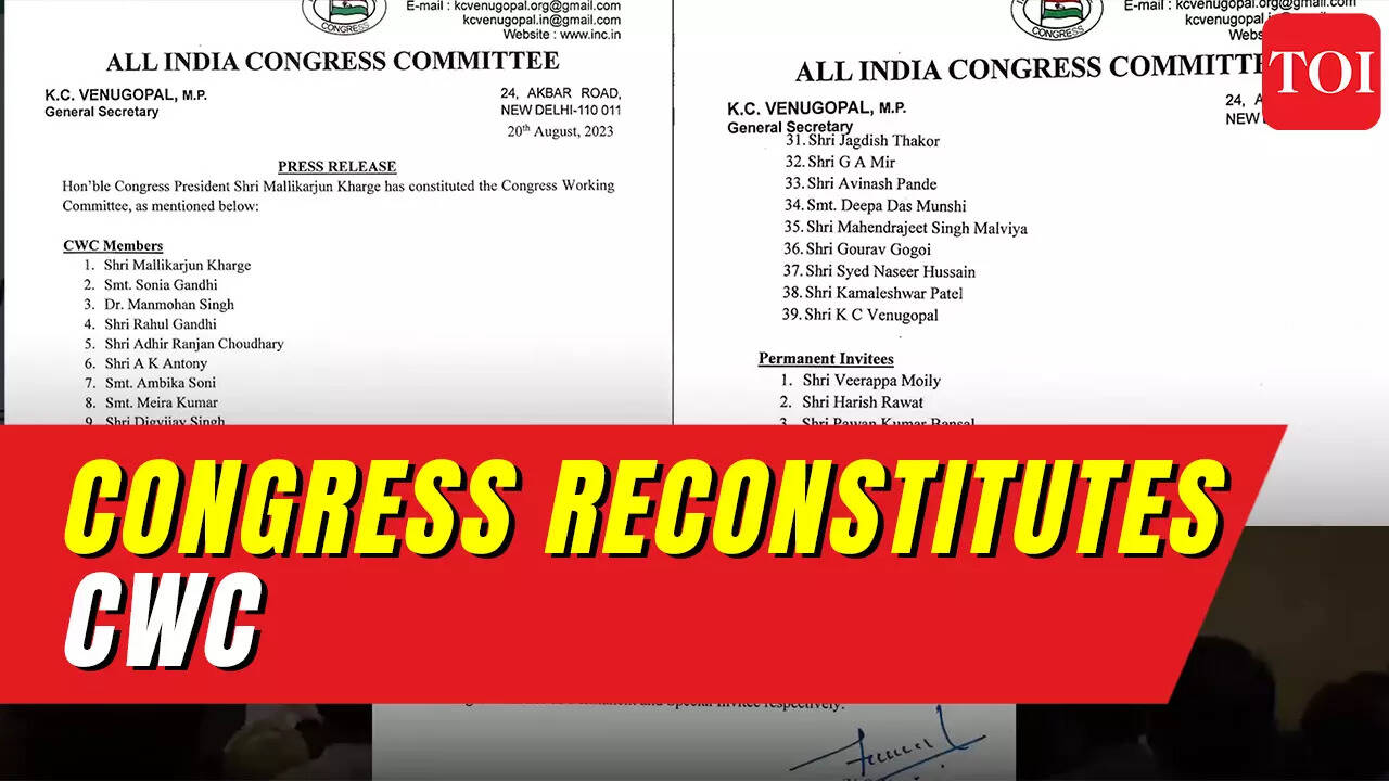 Congress Working Committee undergoes revamp ahead of elections