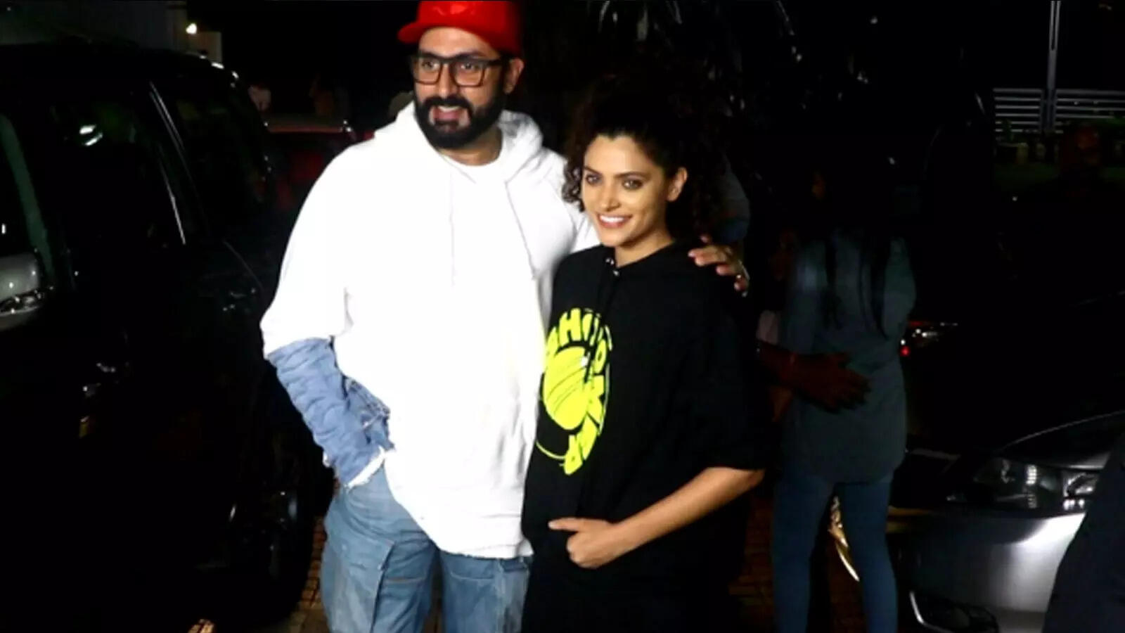 Saiyami Kher amps up the style in black jeans and ‘Ghoomer’ logo ...