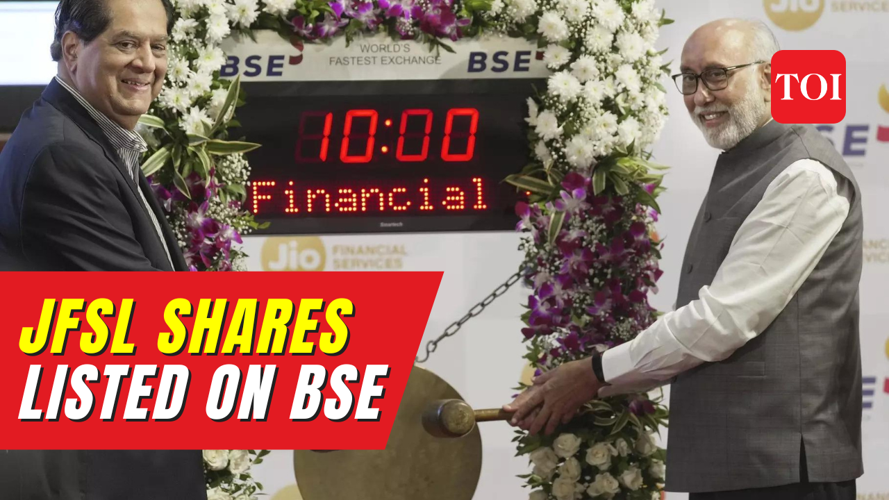 Shares of Jio Financial Services (JFSL) listed on Bombay Stock Exchange