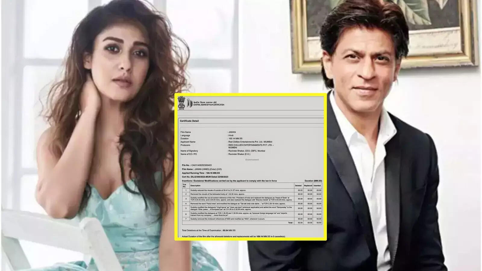 BIG UPDATE! Shah Rukh Khan-Nayanthara starrer ‘Jawan’ gets U/A certificate; CBFC removes visuals ...