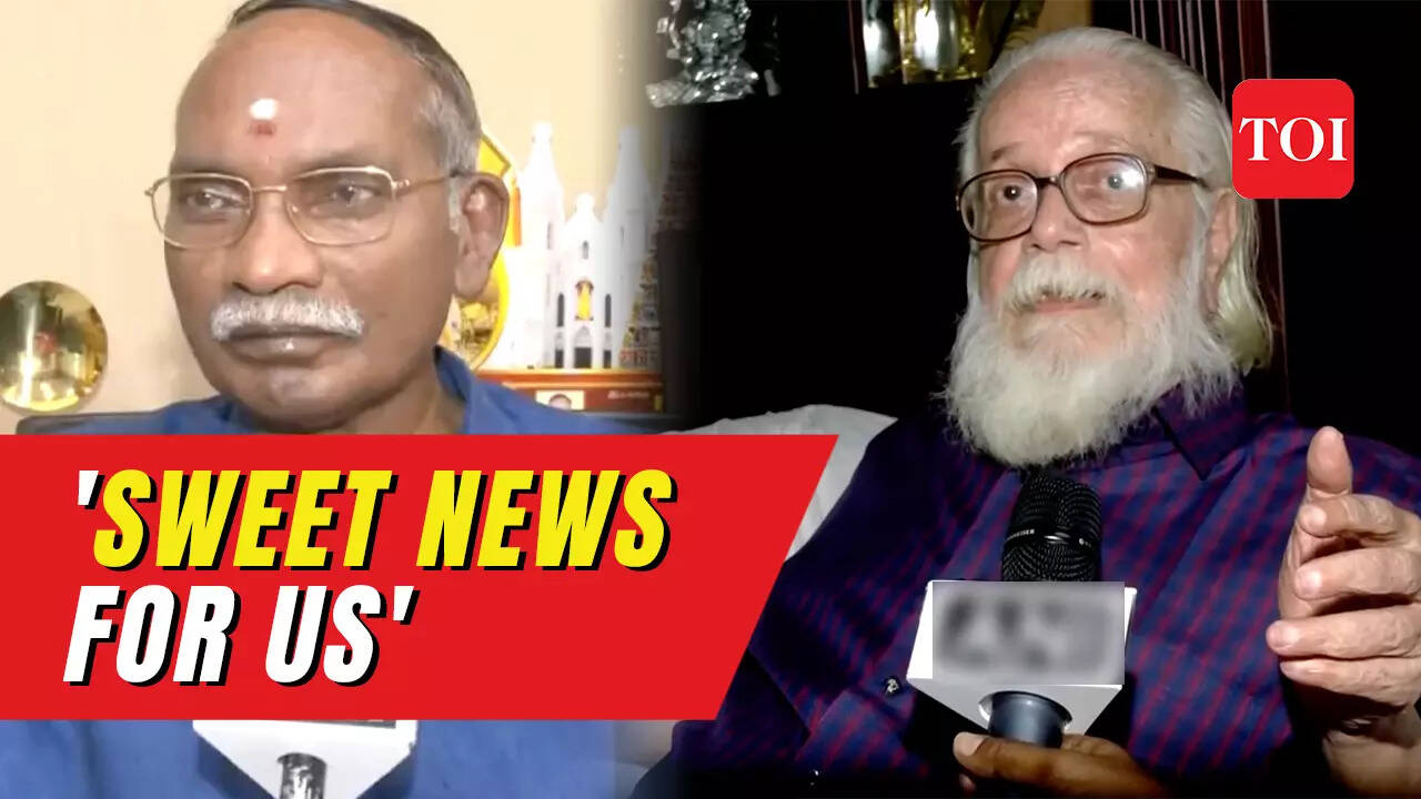 Chandrayaan-3 soft landing: Former ISRO chief K Sivan and former ISRO scientist Nambi Narayan ...