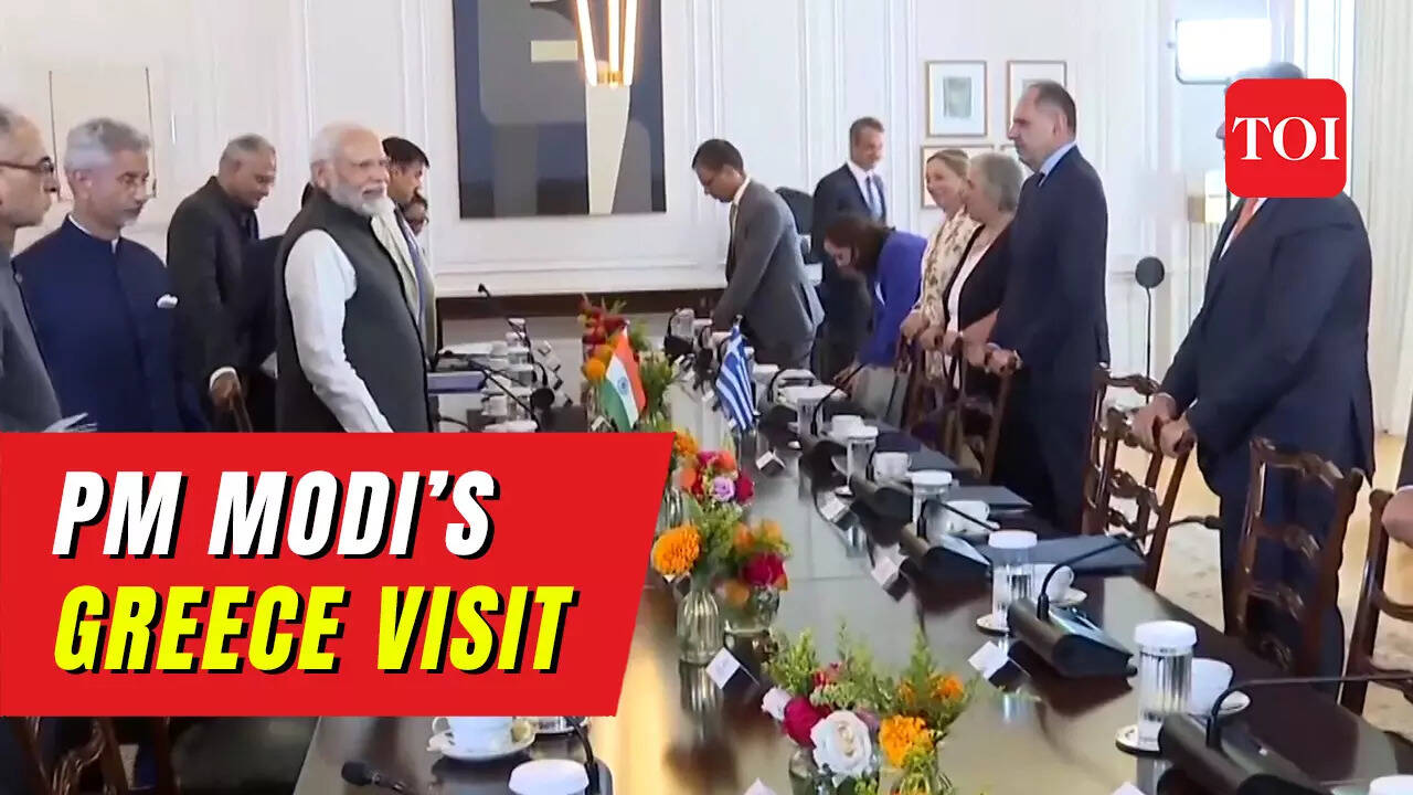 PM’s Greece Visit: PM Modi-Mitsotakis hold delegation-level talks in Athens