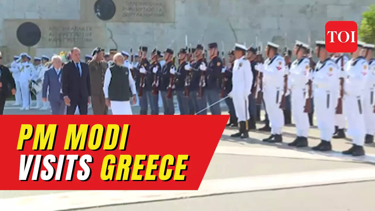 PM Modi visits Greece, receives ceremonial welcome at Athens
