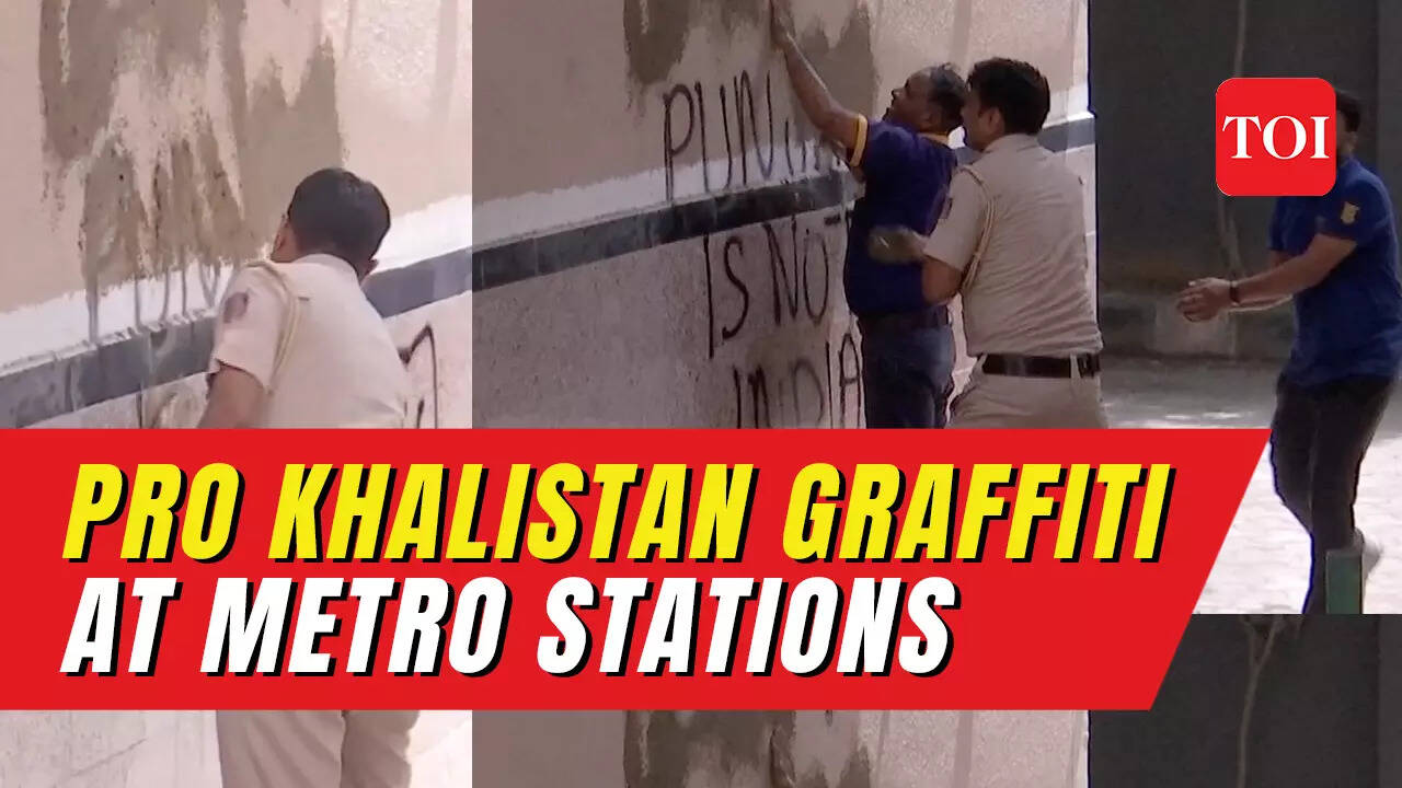 Delhi: Ahead of G20 meet, pro-Khalistani slogans appear at Metro stations