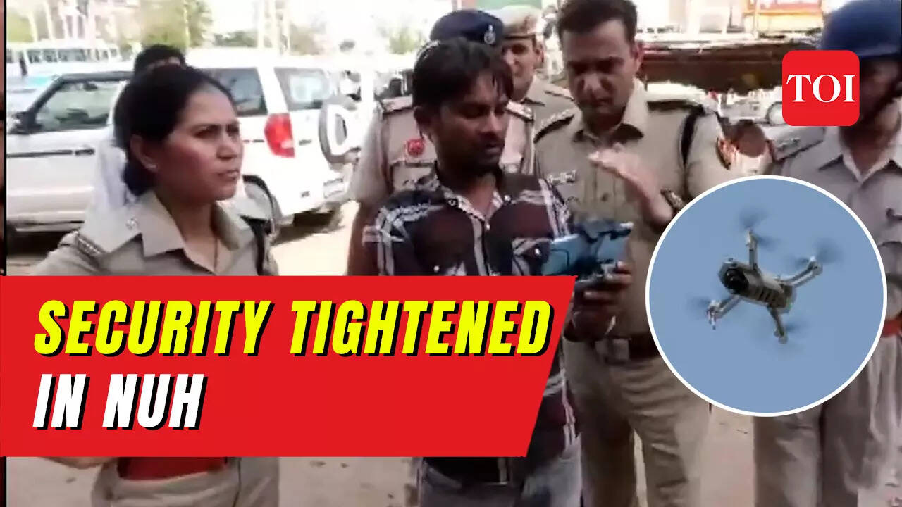 Haryana: Security tightened in Nuh ahead of VHP’s yatra, cops use drones for surveillance