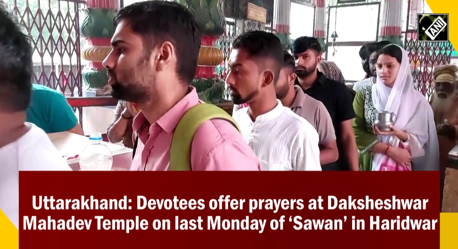 Devotees offer prayers at Daksheshwar Mahadev Temple on last Monday of ‘Sawan’ in Haridwar