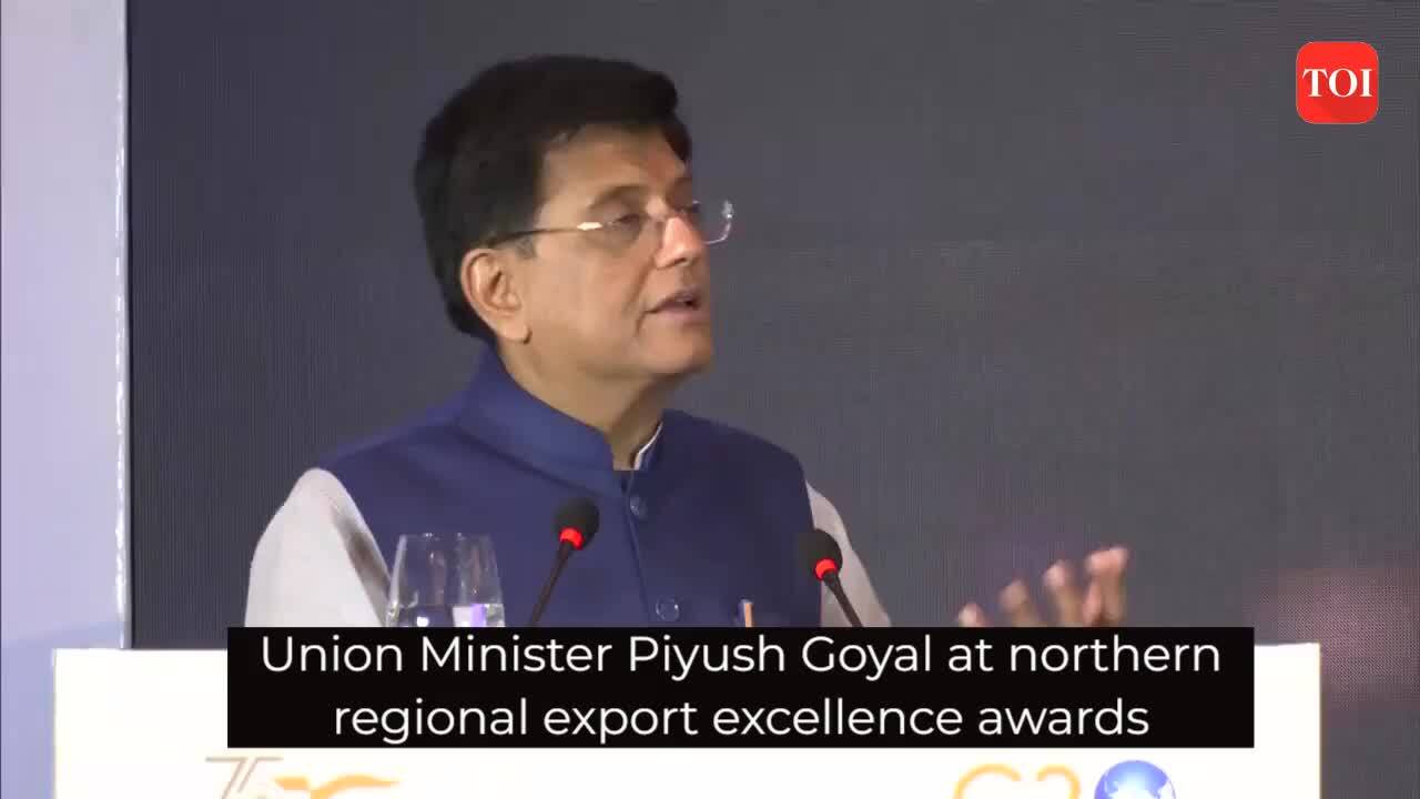 Union Minister Piyush Goyal at northern regional export excellence awards