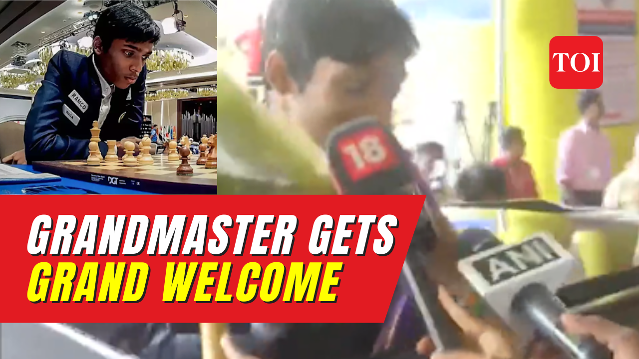 Watch: Praggnanandhaa returns home, fans line the streets of TN to ...