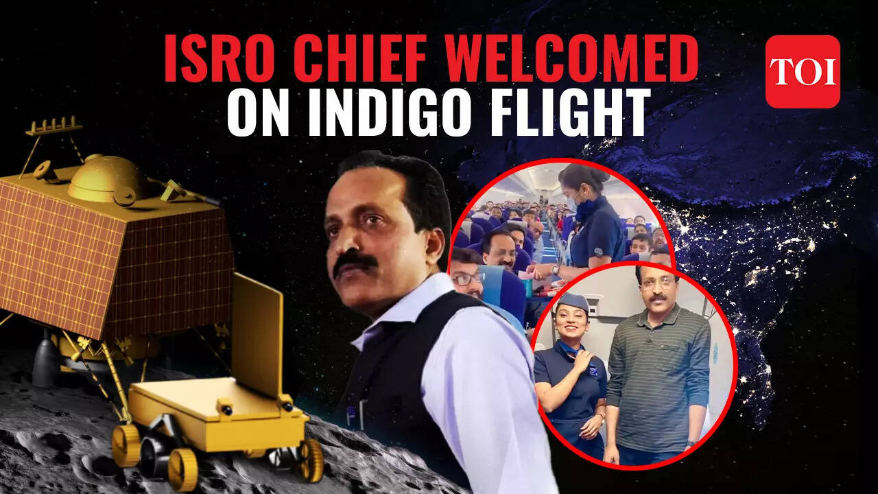 ISRO Chief S Somanath receives heartfelt welcome on IndiGo flight after ...