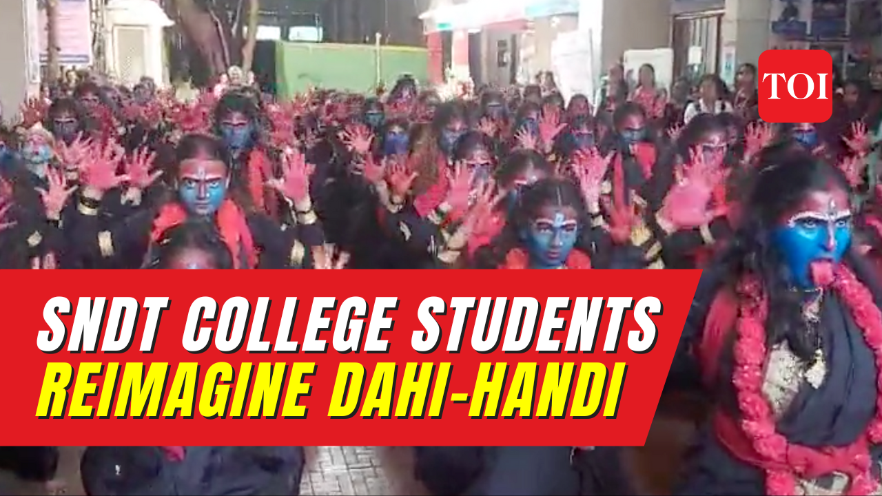 Unique Dahi Handi celebration: SNDT College students dress up as Goddess Kali to create ...