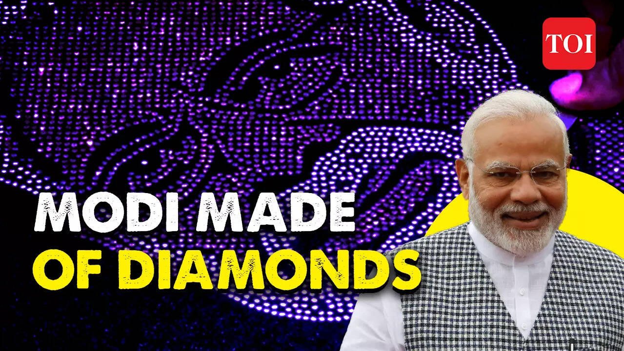 Surat architect-engineer creates diamond portrait of PM Modi for his ...
