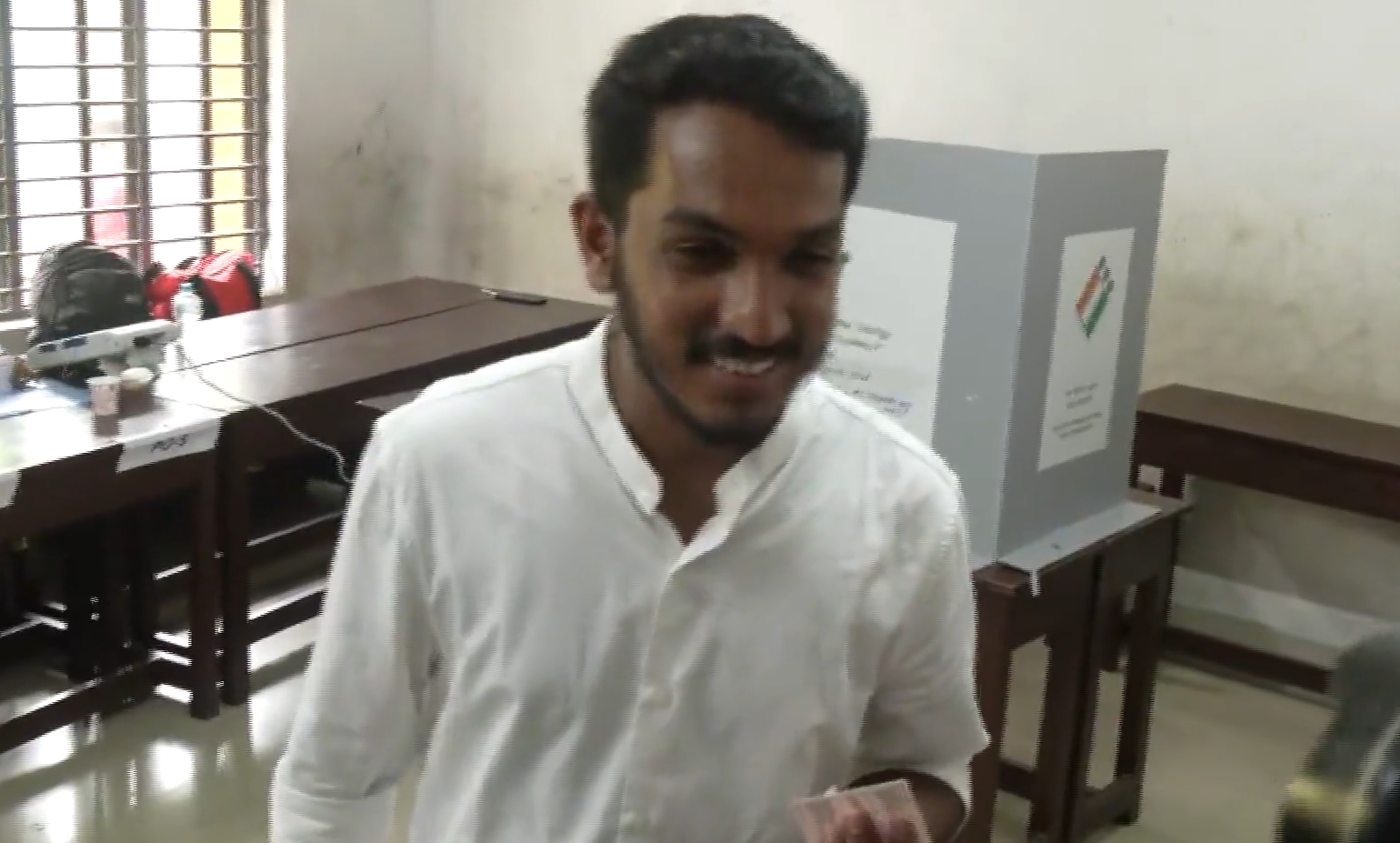 Kerala: LDF Candidate Jaick C Thomas casts vote for Puthuppally ...